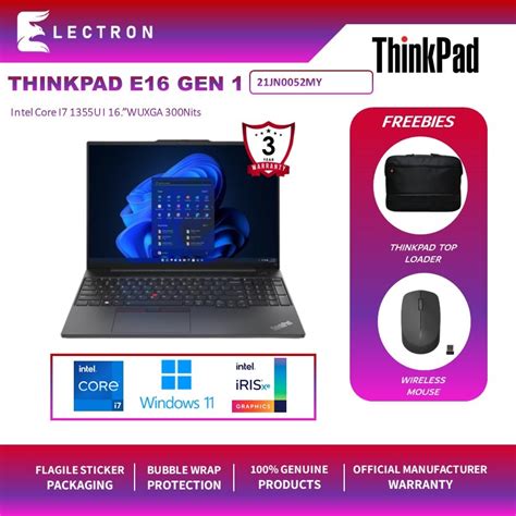 Lenovo Thinkpad E Gen To Ww Wuxga Laptop Black I U Gb Gb Ssd Intel W P