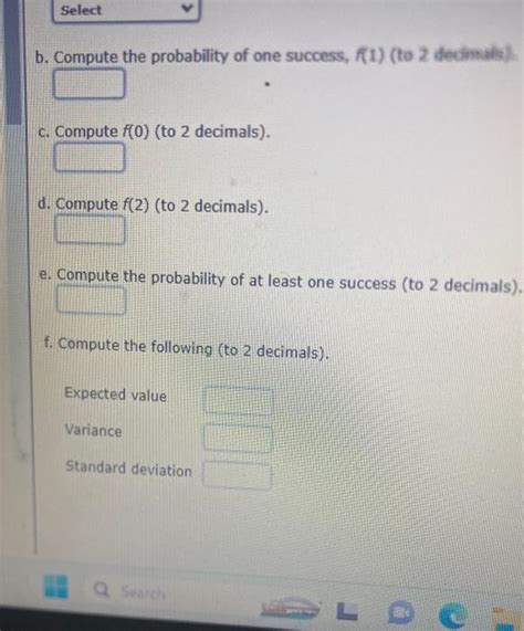 Solved Consider A Binomial Experiment With Two Trials And