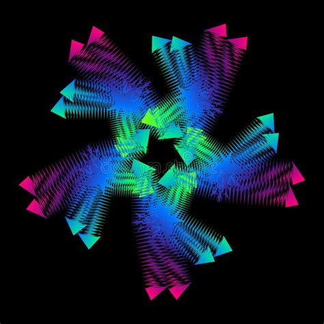 Spiral Star Grid Vector Image With Circular Transition Stock Vector Illustration Of Motion