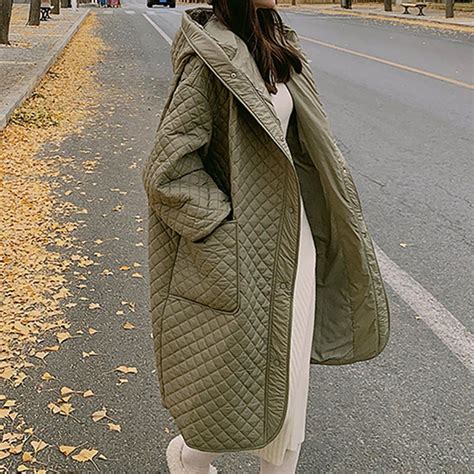 포스티 누빔 오버핏 후드 빅사이즈 포켓 롱패딩 2color