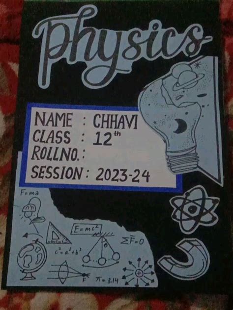 Physics Project Cover Page Book Art Projects Creative Book Cover Designs Project Cover Page