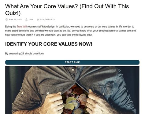 5 core values quizzes to identify what s important to you