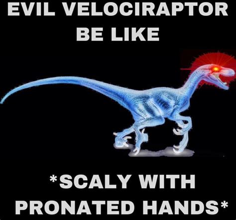 Evil Velociraptor Paleontology Know Your Meme