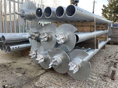 Custom Helical Screw Piles Extensions And Pile Hats Uk Helix
