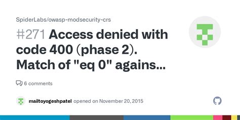 Access Denied With Code Phase Match Of Eq Against Reqbody Error Required Issue