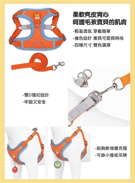 Stylelife 新款寵物麂皮絨背心式牽引繩 橙色xl Pchome 24h購物