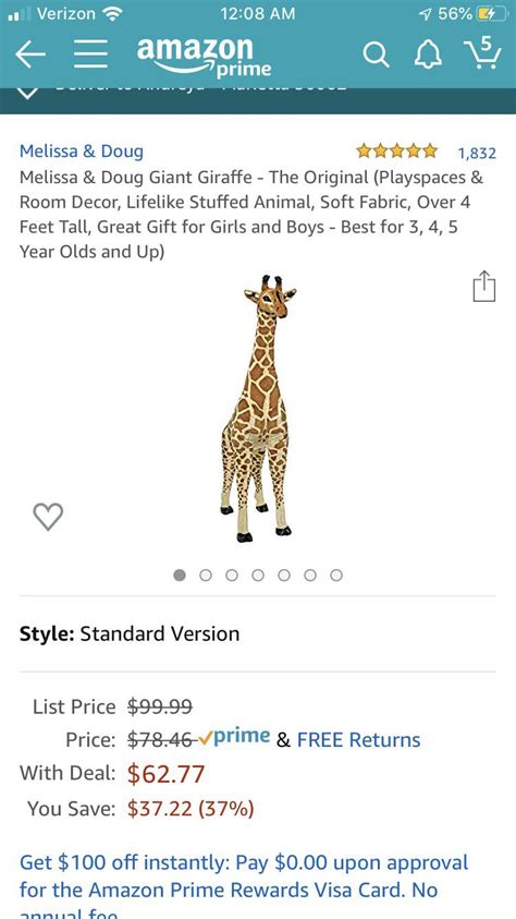 Giant Giraffe On Lightning Deals On Amazon Right Now For Black Friday If You Havent Gotten
