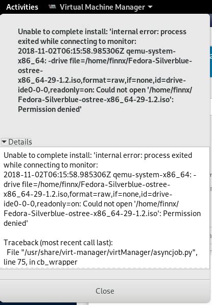 What Is The Solution To This Problem For Qemu Program I Use Fedora 29
