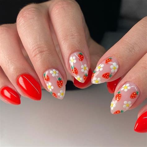 Short Acrylic Nails 45 Gorgeous Designs And Colors Strawberry Nail