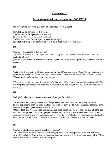 Assignment 1 Assignment Assignment 1 Last Date To Submit Your