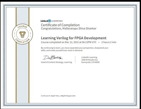 Shiva Shankara Vara Prasad Mallavarapu On Linkedin Fpga Onlinelearningcourse Linkedin