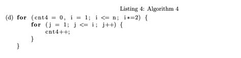 Solved 4 Find The Computational Complexity For The