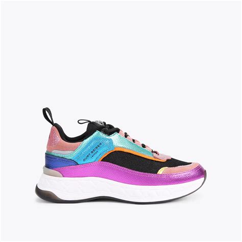 Kensington Sneaker Multi Colour Lace Up Chunky Trainers By Kurt Geiger