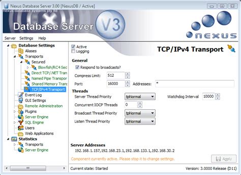 Tcpipv4 Transport Nexusdb