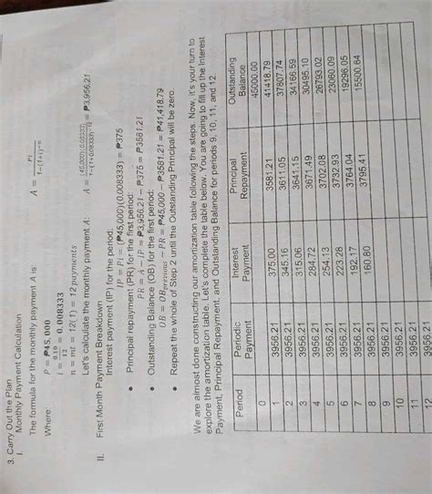 3 Carry Out The Plan 1 Monthly Payment StudyX