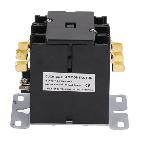 Compressor Contactor 25a 3 Pole Flame Retardant High Safety Ac Contactor Simple Installation