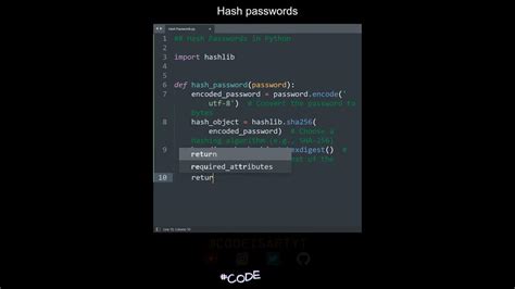 Hash Passwords In Python Python Examples Python Coding Tutorial Python Coding Interview
