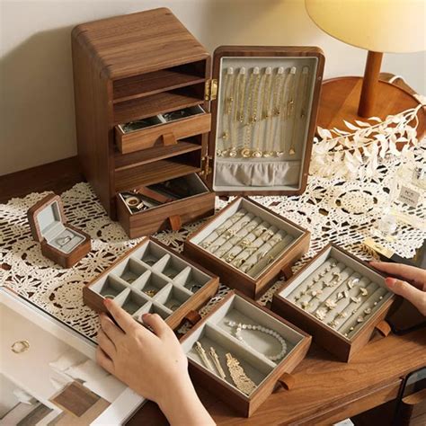 Personalized Solid Wood Jewelry Box Extra Large Jewelry Organizer