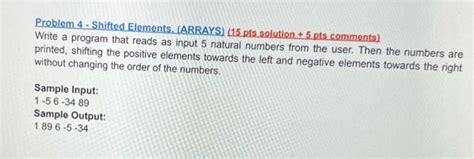 Solved Problem 4 Shifted Elements Arrays 15 Pts
