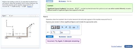 Solved Replace The Loading System By An Equivalent Resultant