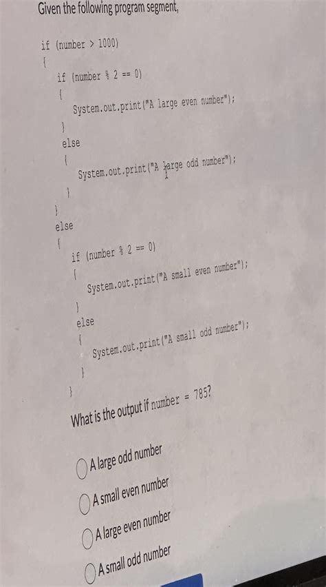 Solved Given The Following Program