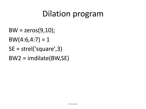 Dilation And Erosion Pptx