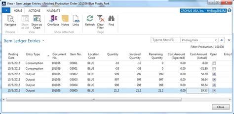 Total Cost Allocation For Multiple Outputs In Microsoft Dynamics Nav