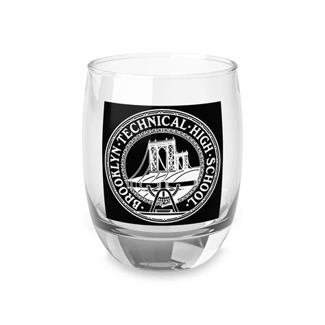 Classic Tech Whiskey Glass With Black Background Bklyn Tech Pride