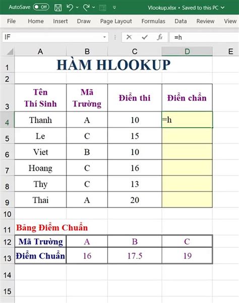 Hàm Hlookup Trong Excel Excel Exceltips Vbaexcel Youtube