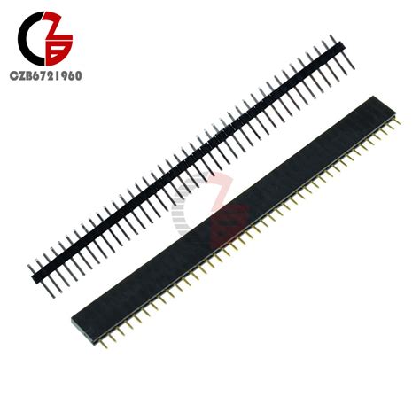 10pcs 2 54mm Maleandfemale 40pin Header Socket Single Row Strip Pcb Connector Cool Ebay