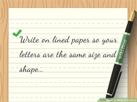 How To Write In Cursive With Pictures WikiHow