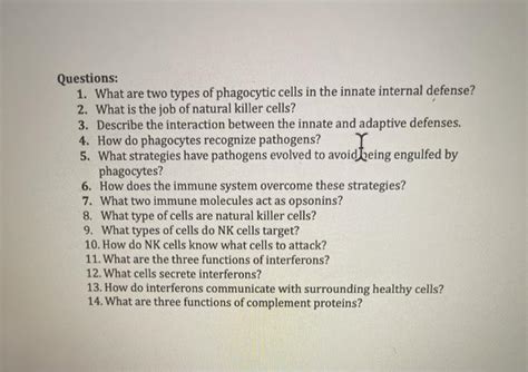 Solved Questions 1 What Are Two Types Of Phagocytic Cells