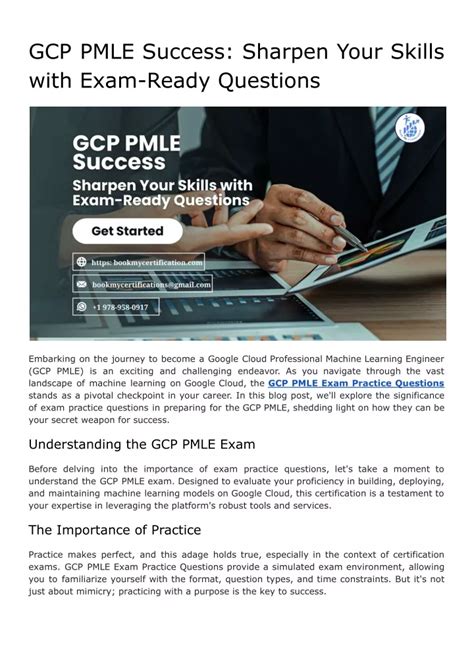 PPT GCP PMLE Success Sharpen Your Skills With Exam Ready Questions PowerPoint Presentation