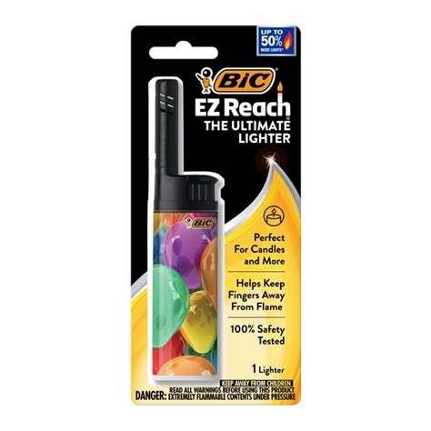 Bic Ez Reach Candle Lighter Assorted Favorites Designs 1 Pack