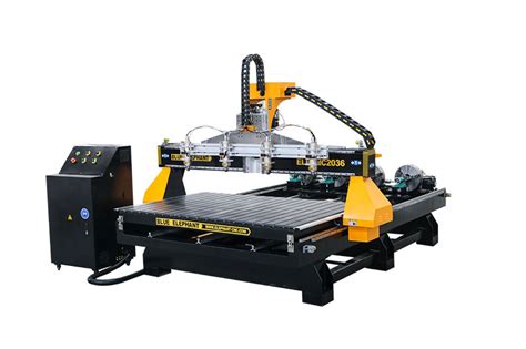 Multi Axis 4 Axis Rotary Cnc Router With 4 Rotary Devices Blue Elephant Cnc Machinery