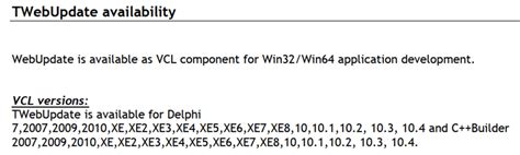 Twebupdate In Delphi 12 Tms Vcl Ui Pack Tms Support Center