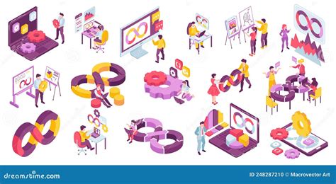 Devops Engineering Vector Infographics 233588932