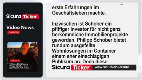 Kritik Und Erfahrung Philipp Schober Und Wohnraum Im Container Youtube