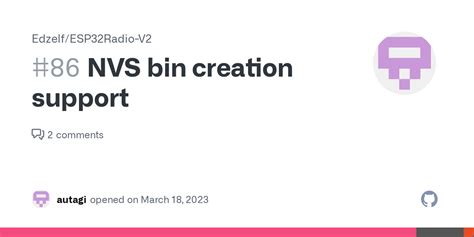nvs bin creation support · issue 86 · edzelf esp32radio v2 · github
