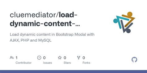 Github Cluemediatorload Dynamic Content Bootstrap Popup Php Load Dynamic Content In