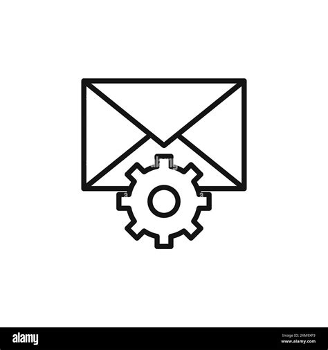 Email Settings Icon Outline Collection Or Set In Black And White