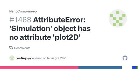 Attributeerror Simulation Object Has No Attribute Plot2d · Issue 1468 · Nanocompmeep · Github