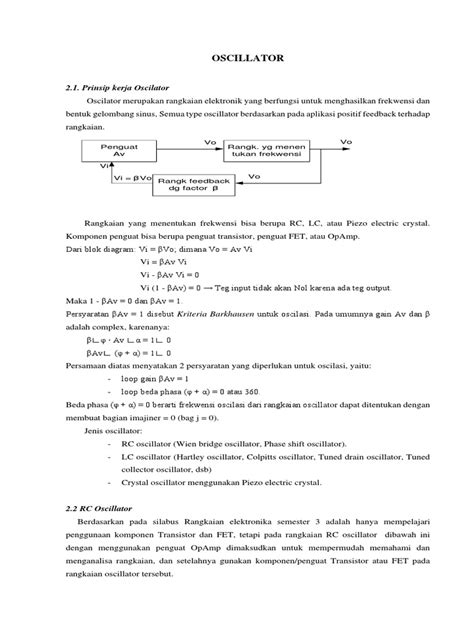 Oscilator Dan Rc Oscilator Pdf