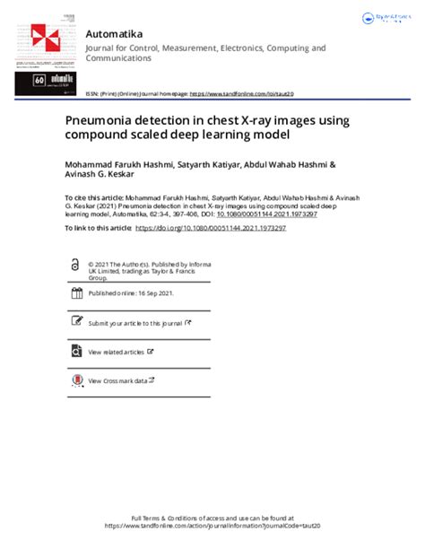 pdf pneumonia detection in chest x ray images using compound scaled deep learning model