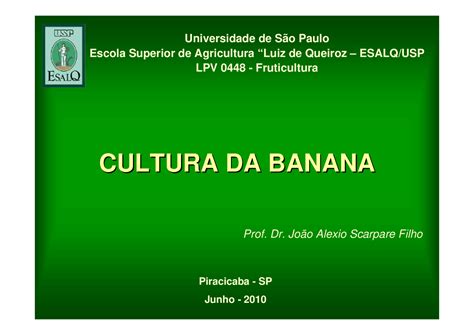 Aula Banana Fruticultura Docsity