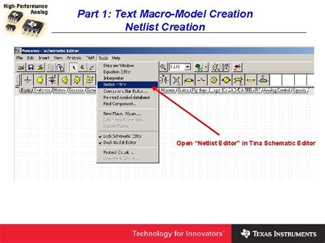 how to build macromodels in tina spice part