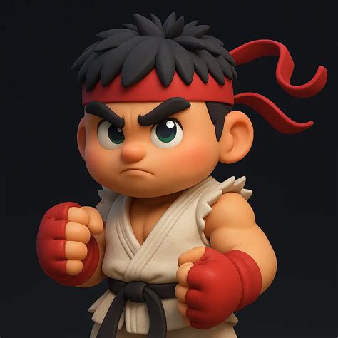Free Other Stl Download Ryu Chibbi Street Fighter Style By Max 3d Print