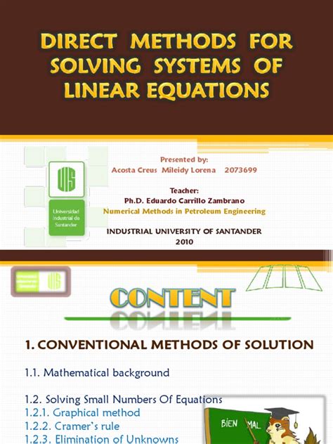 Direct Methods For Solving Systems Of Linear Equations Download Free Pdf Matrix Mathematics