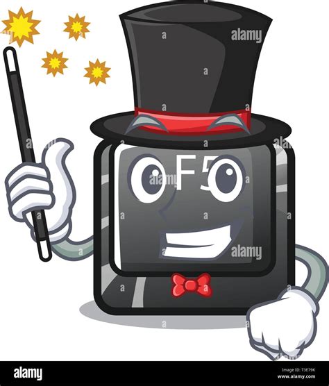 Magician Longest F5 Button On Cartoon Keyboard Stock Vector Image And Art Alamy