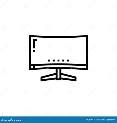 Monitor Vector Icon Computer Component Icon Outline Style Perfect Use For Logo Presentation